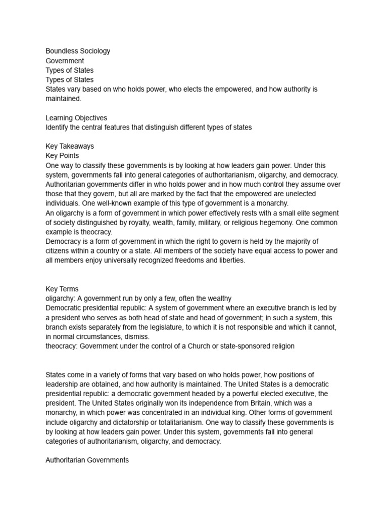 Types of government | PDF