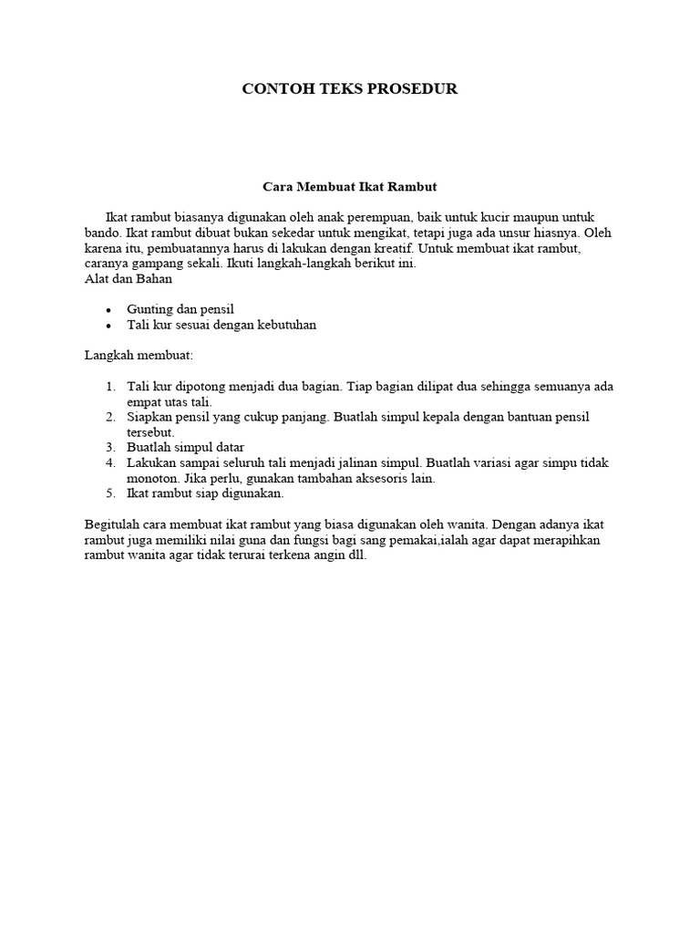 Contoh Teks Prosedur | PDF