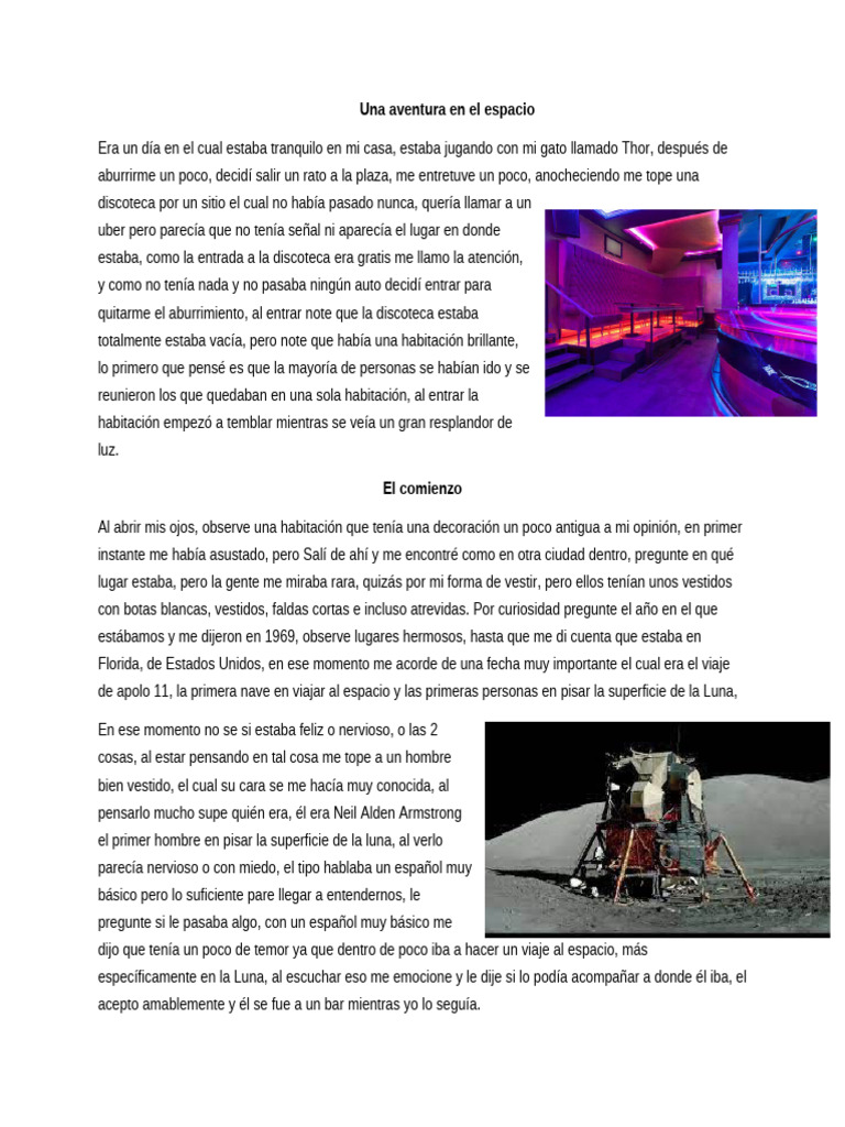 Una aventura en el espacio | PDF