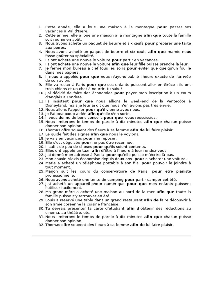 Exercices Sur L'expression de But | PDF