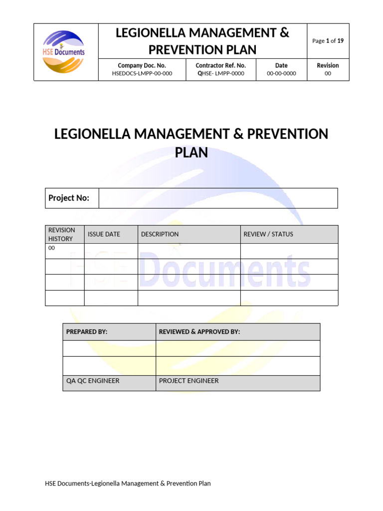 Legionella Management & Prevention Plan | PDF