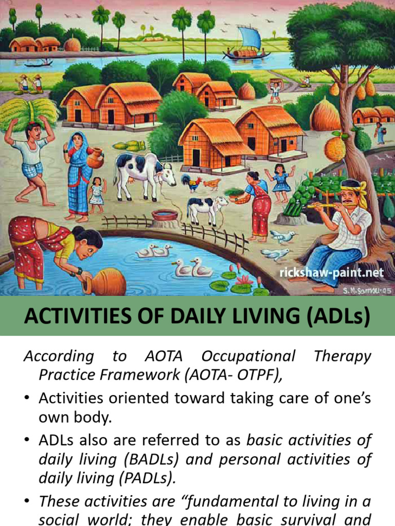 ADLs: Essential Self-Care Tasks | PDF | Hygiene | Prosthesis