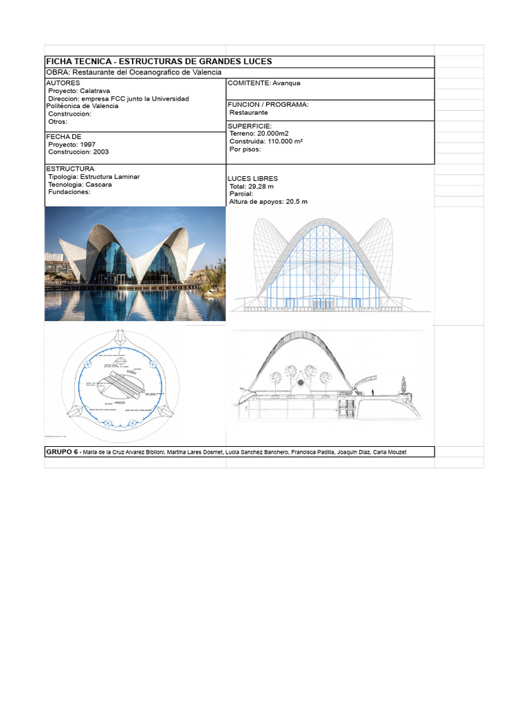 G6 - FICHAS TECNICAS OBRAS - Hoja 1 | PDF