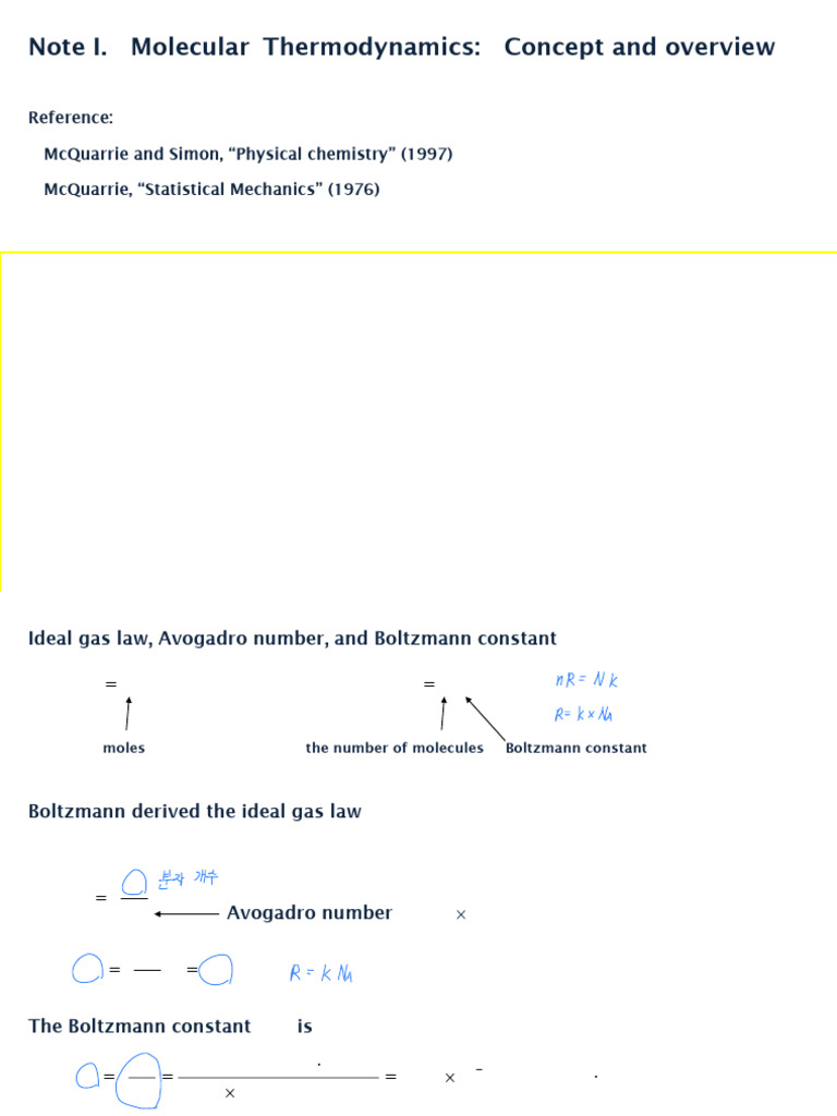 Thermo Note. Molecular Thermodynamics | PDF