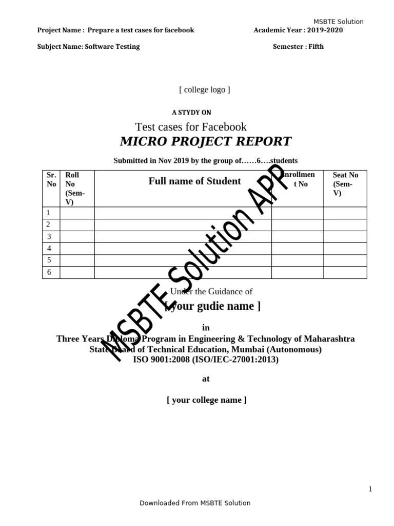 STE Micro Project | PDF