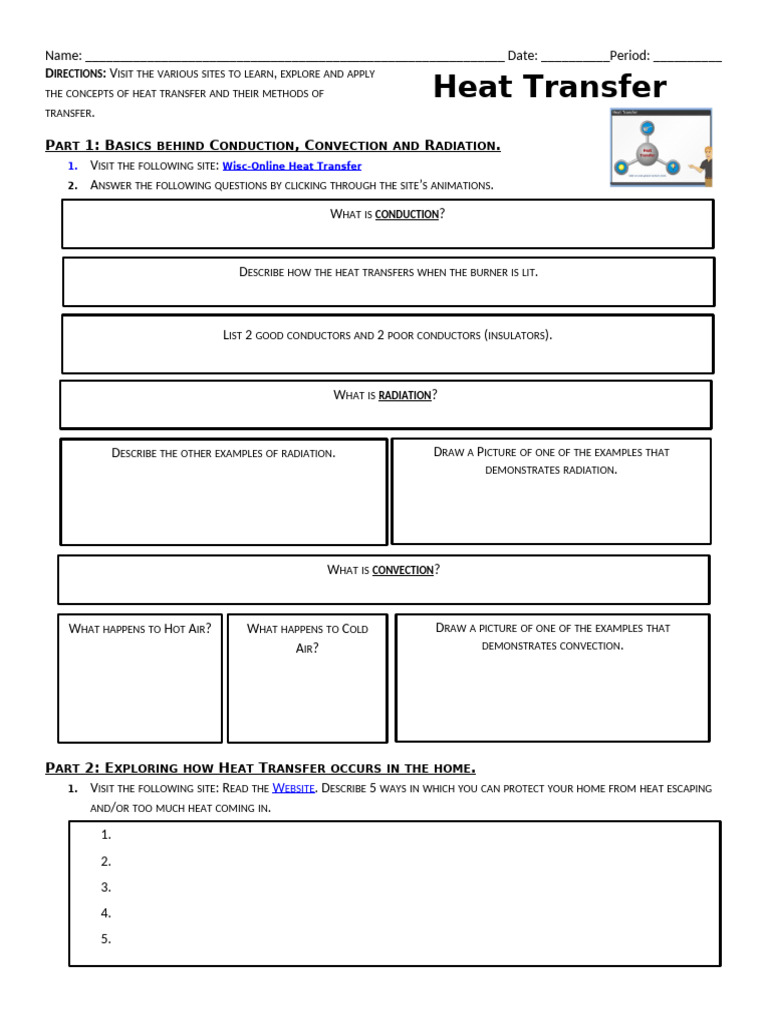 Heat Transfer Webquest | PDF