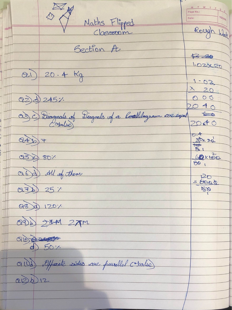Flipped CR, Maths Arnav Bansal 7C 3135 | PDF