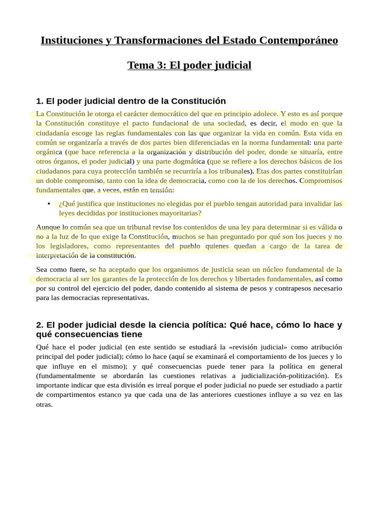 Tema 3 - El Poder Judicial 2 | PDF