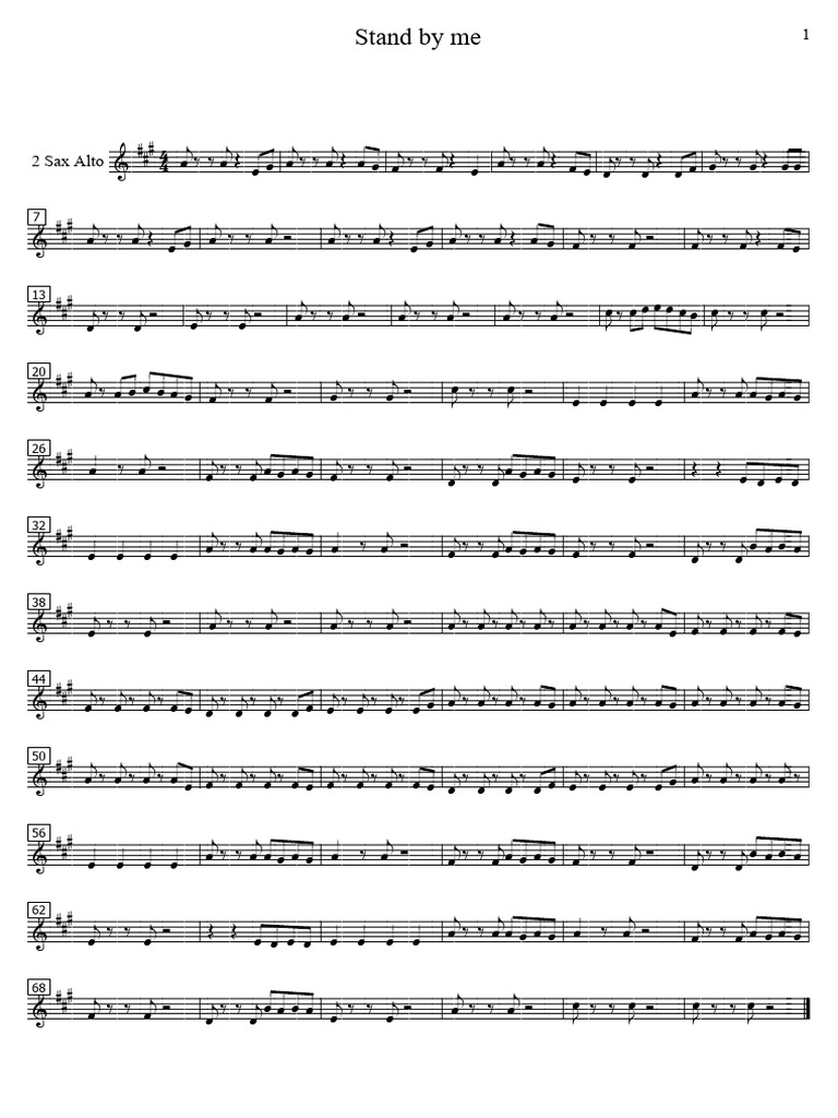 Stand by me - 2 Sax Alto | PDF