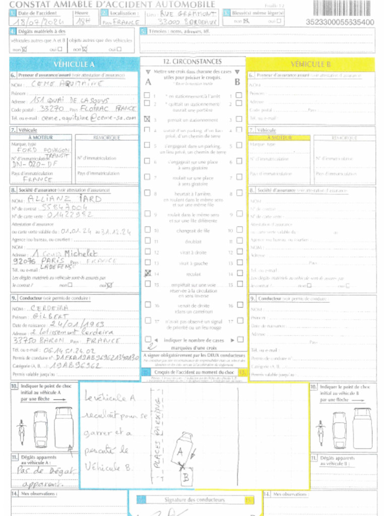 Constat Amiable | PDF