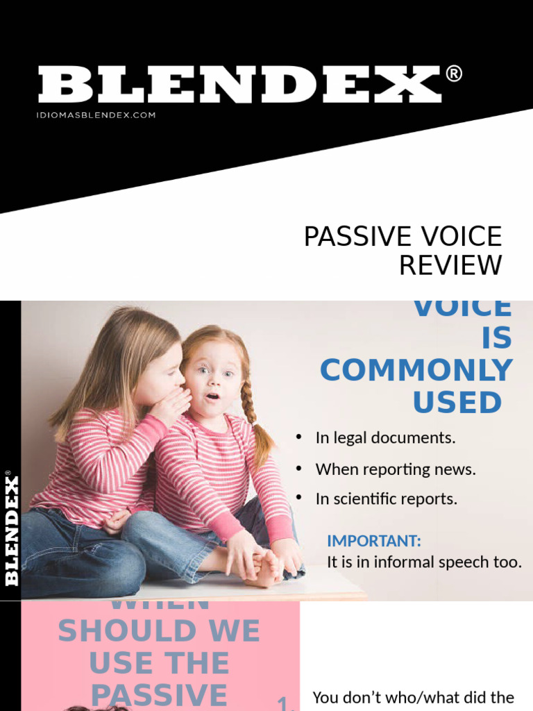 Passive Voice Review | PDF
