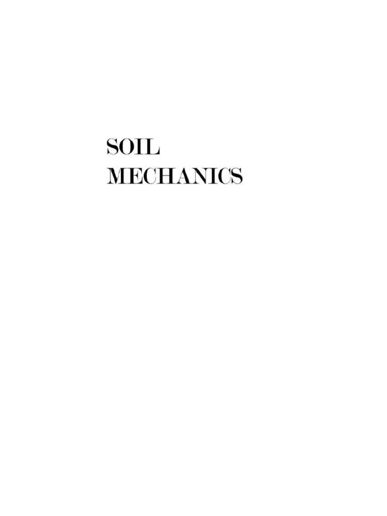 Soil Mechanics Short Notes | PDF