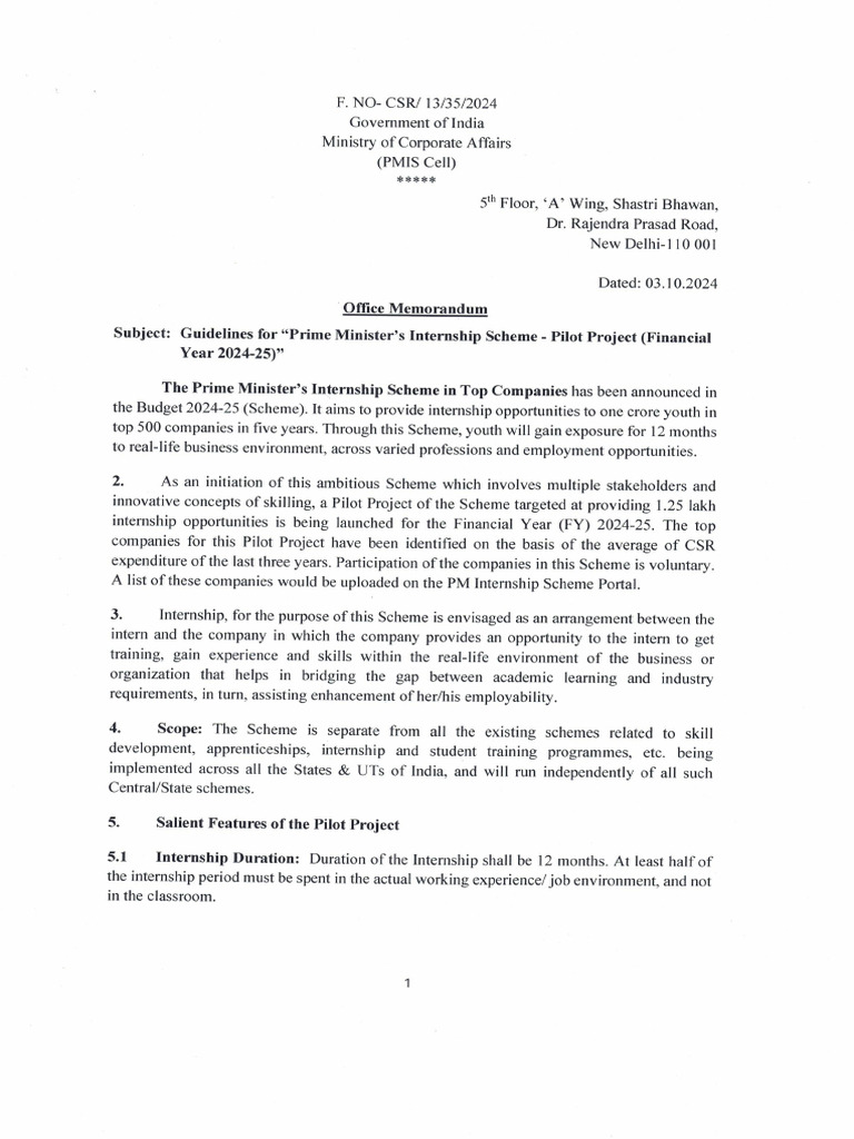 PMIS Guidelines | PDF