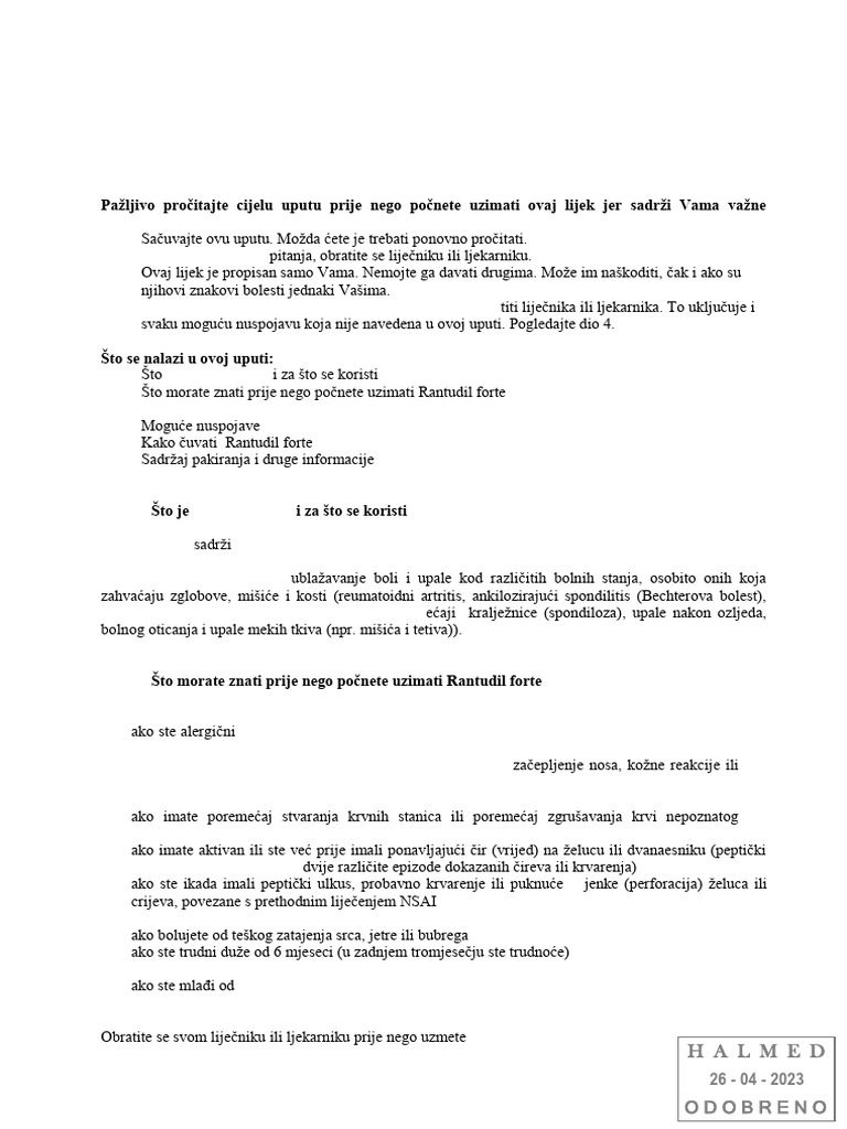 Rantudil Forte PIL | PDF