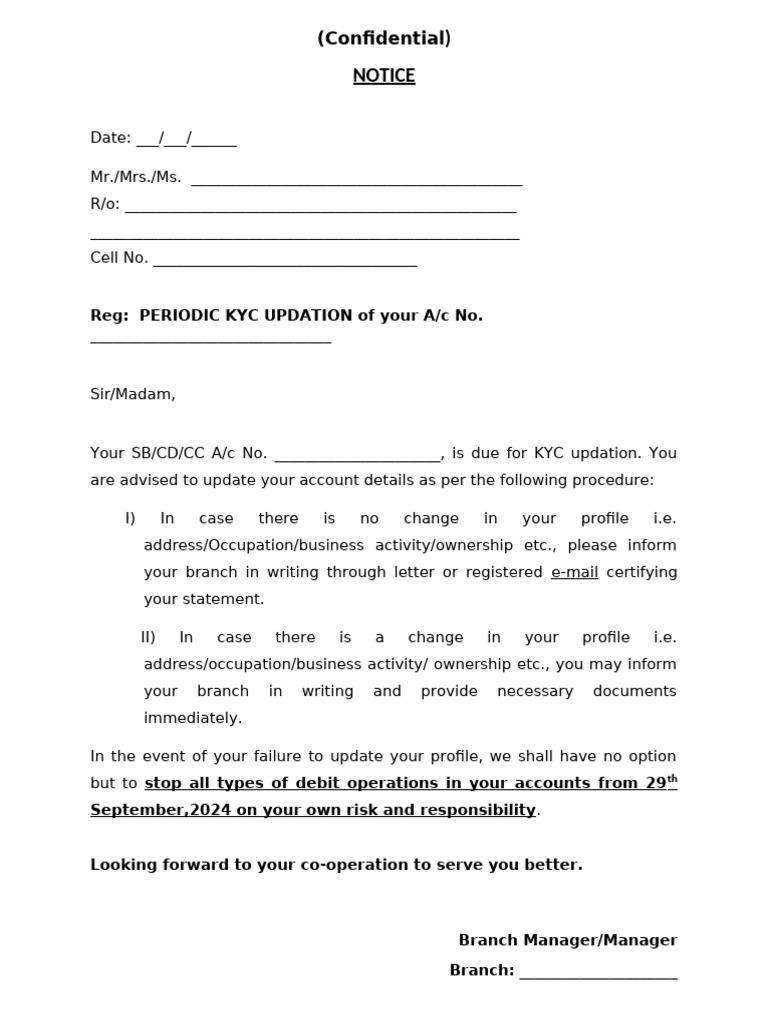 KYC Notice | PDF