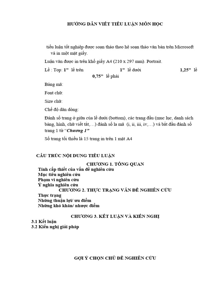 huong dan viet tieu luan | PDF