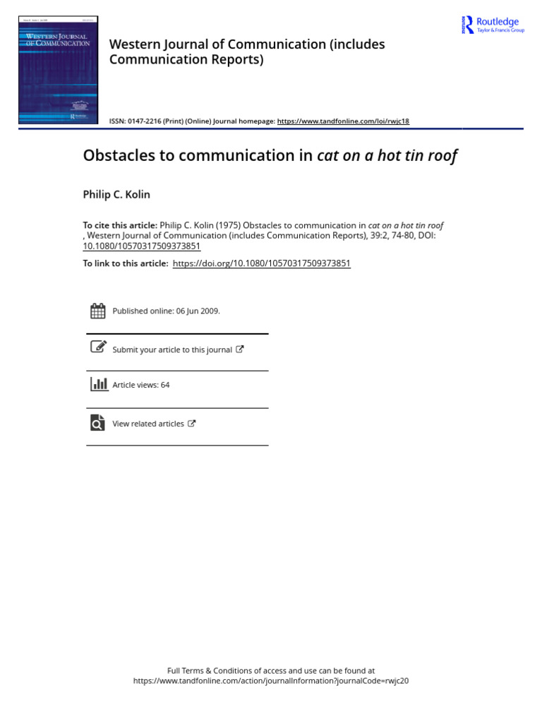 Williams Obstacles To Communication in | PDF