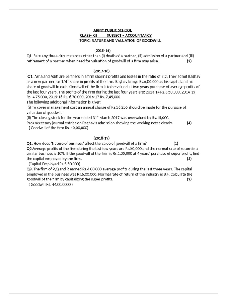 Board Questions Goodwill | PDF