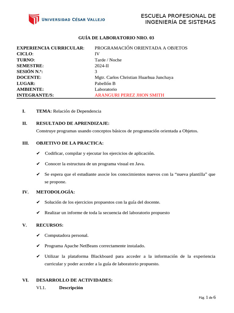 Guia de Lab 03 | PDF