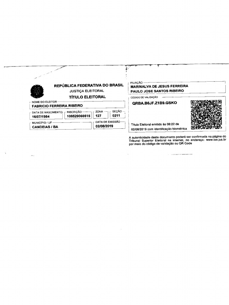 Título de Eleitor | PDF