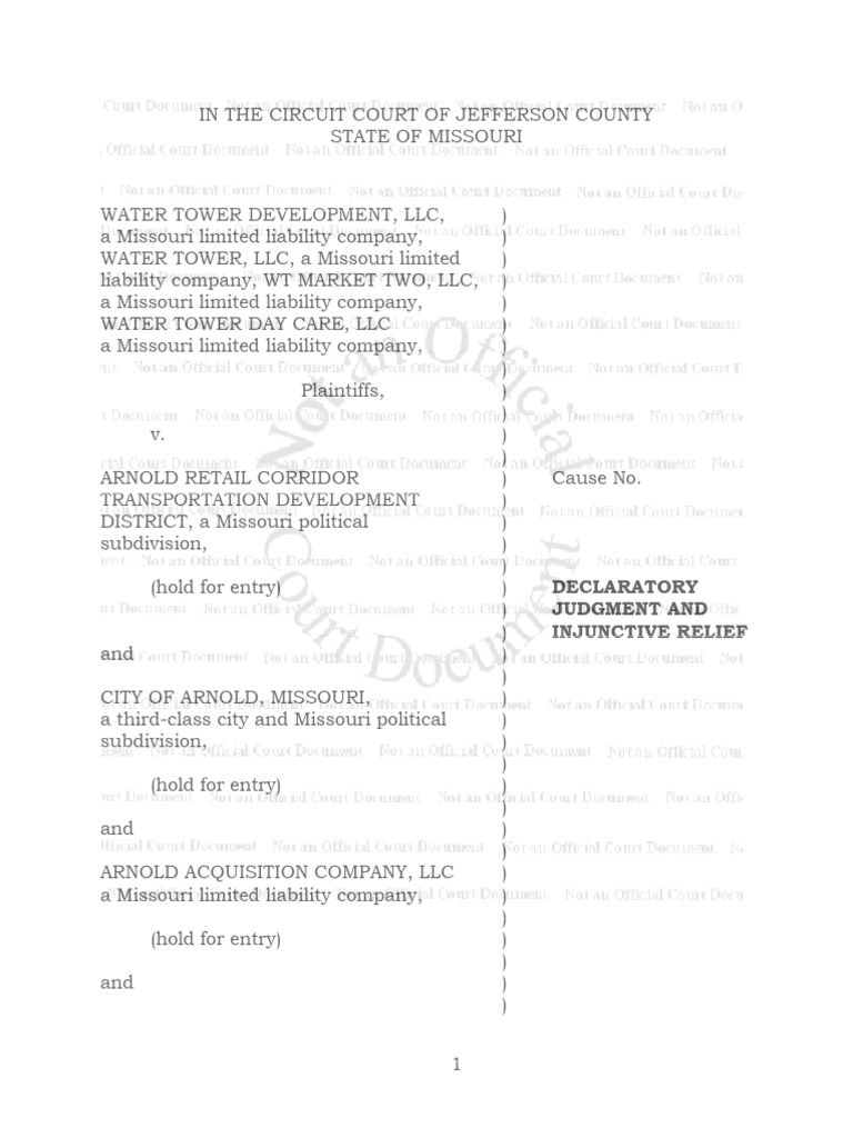 Petition For Declaratory Judgment and Injunctive Relief | PDF | Legal ...