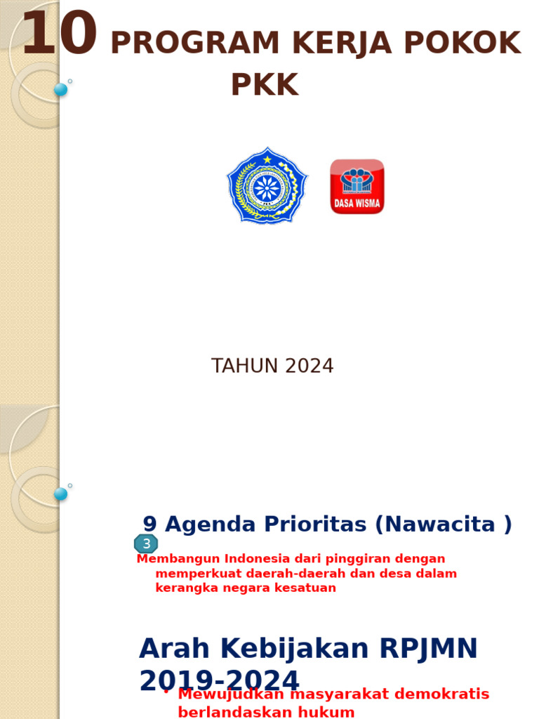 10 PROGRAM KERJA POKOK PKK | PDF