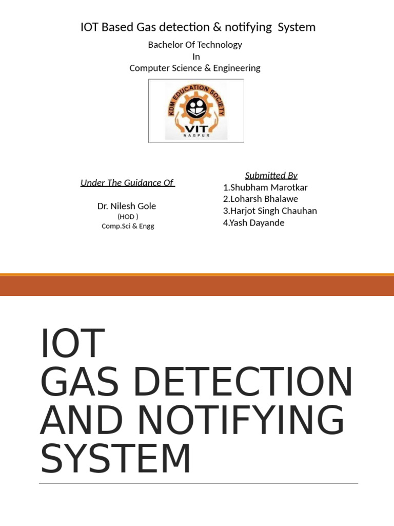 IOT Based Gas Detection Nad Notifyinh System | PDF | Internet Of Things | Technology & Engineering