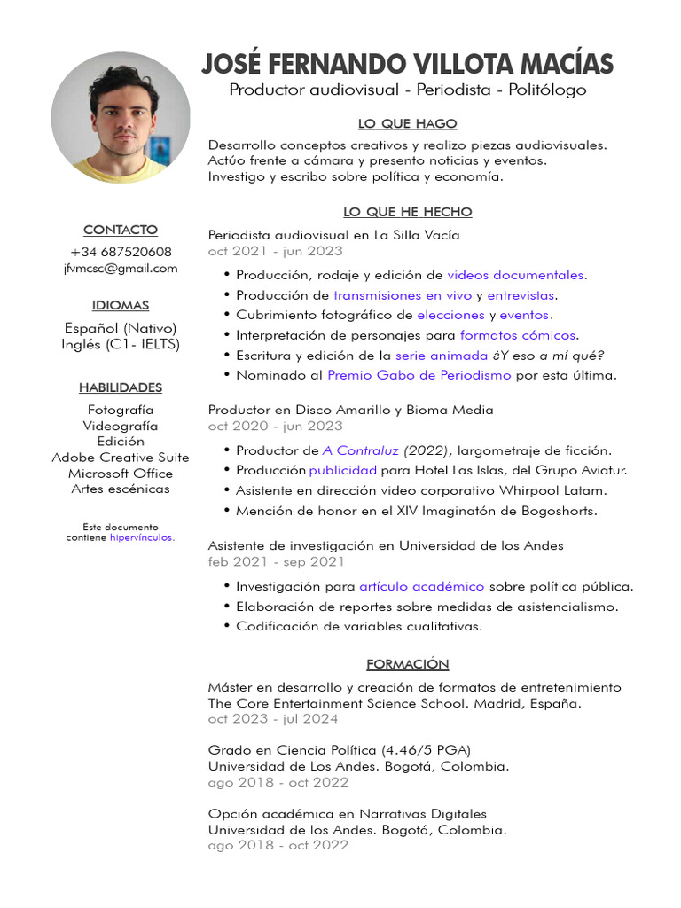 CV José Villota 2024 | PDF