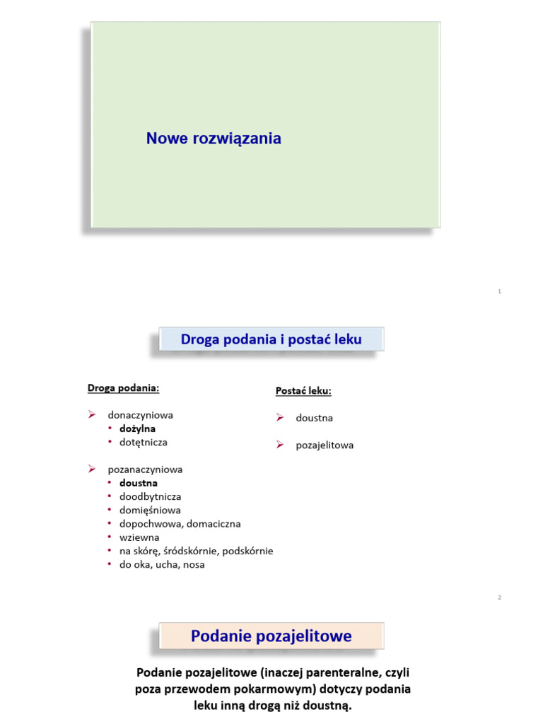 Pozajelitowe Formy Modyfikowane | PDF