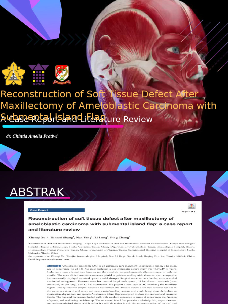 Reconstruction of Soft Tissue Defect After Maxillectomy of Ameloblastic ...