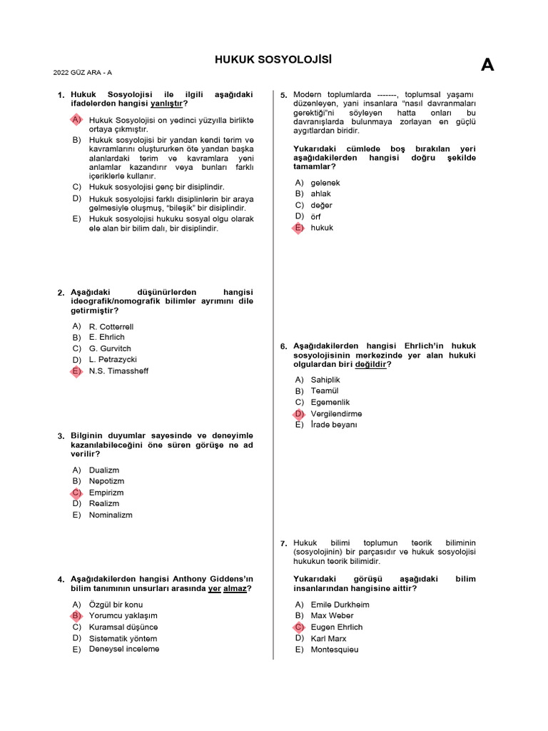 Hukuk Sosyoloji̇si̇ | PDF