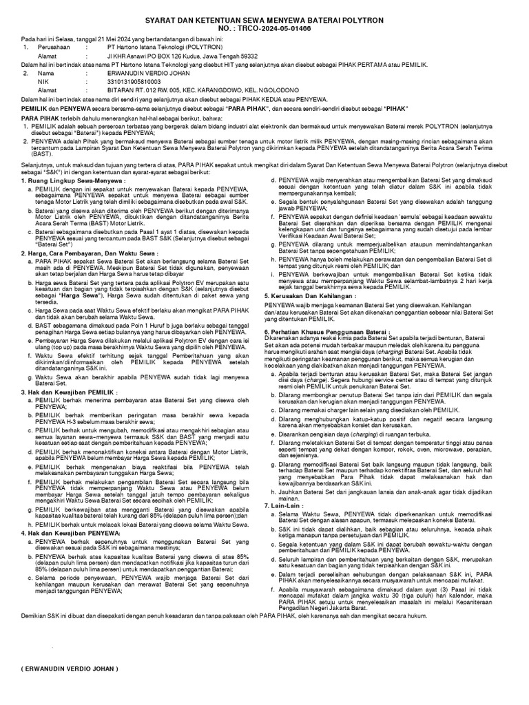 Contract Receipt TRCO-2024!05!01466 | PDF