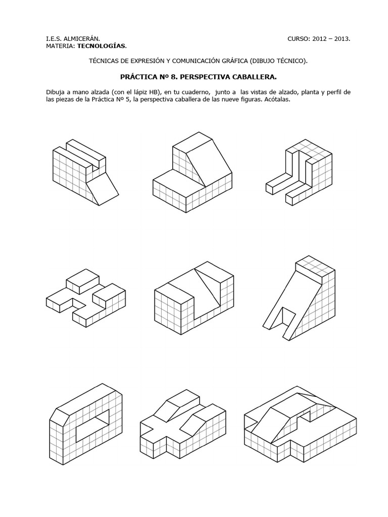 Ejercicios Perspectiva Caballera | PDF