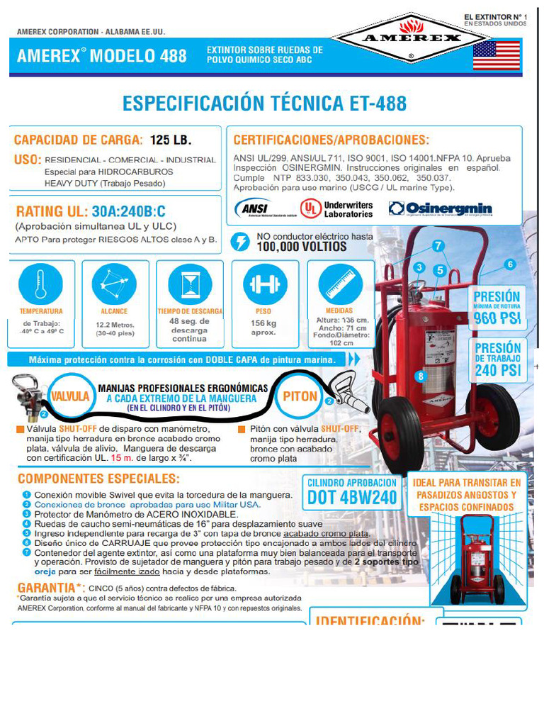 Especificaiones Tecnicas Rodante Amerex | PDF