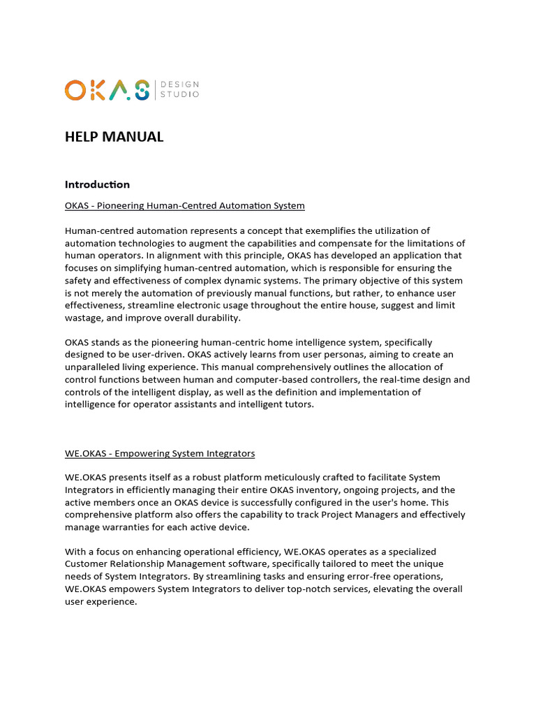 Okas Design Studio - Help Manual | PDF