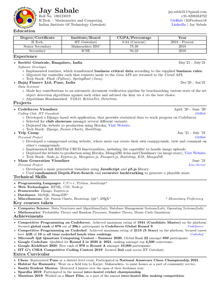 Jay Sabale: Education | PDF