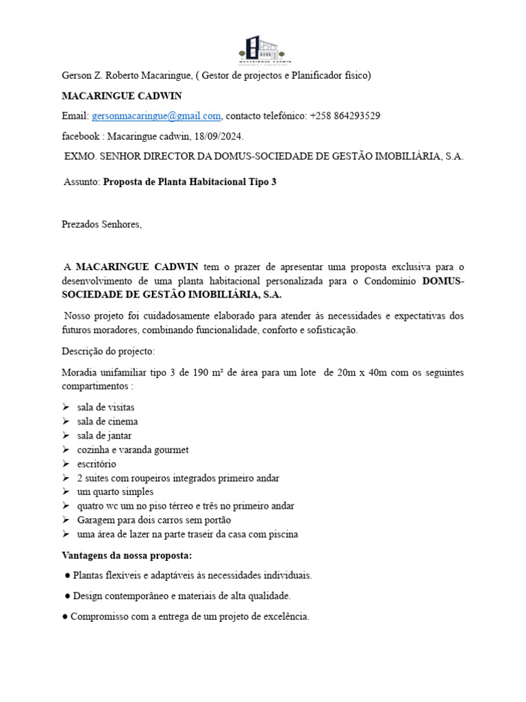 Carta Proposta | PDF