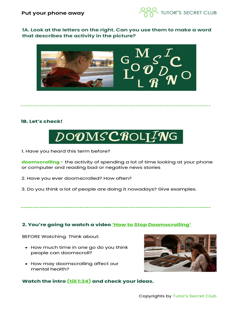 Put Your Phone Away - Student | PDF