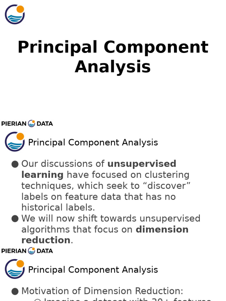 24 PCA Principal Component Analysis | PDF