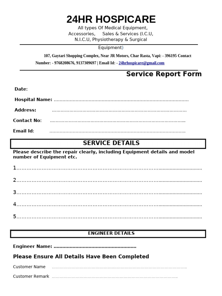 Service Report PDF