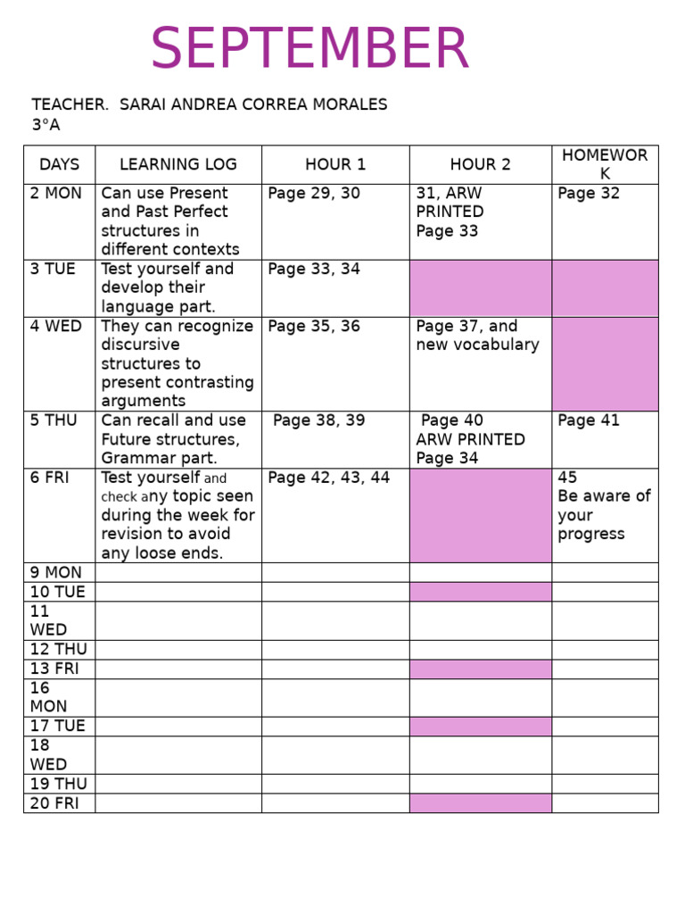 3A-SECUNDARIA PLANEACIÓN ENGLISH | PDF