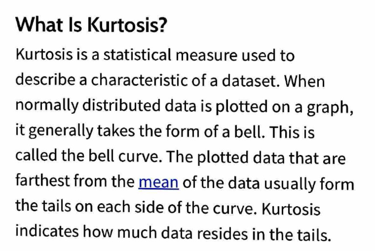 kurtosis | PDF