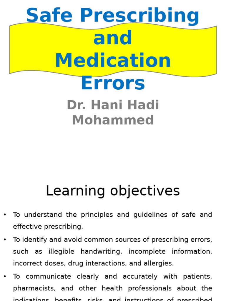 Safe Prescribing New | PDF