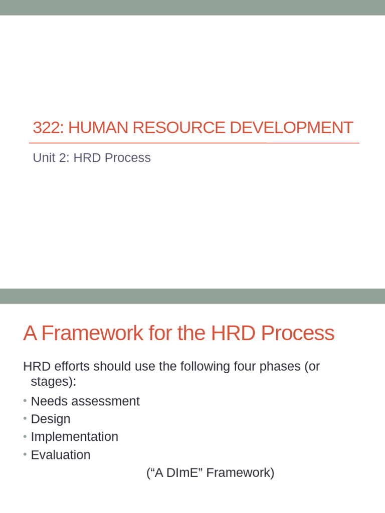 Unit 2 HRD Process | PDF