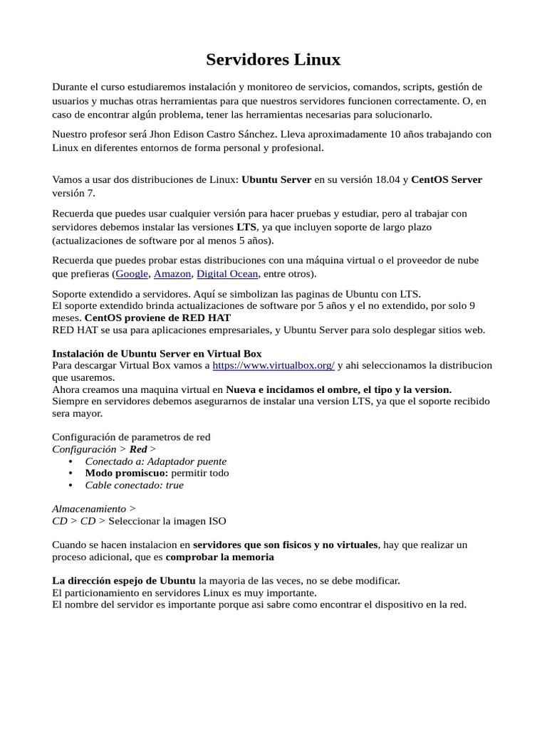 Servidores Linux | PDF