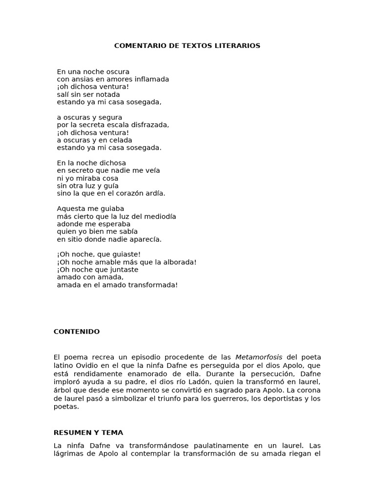 Soneto XIII Garcilaso - Comentario de Texto | PDF