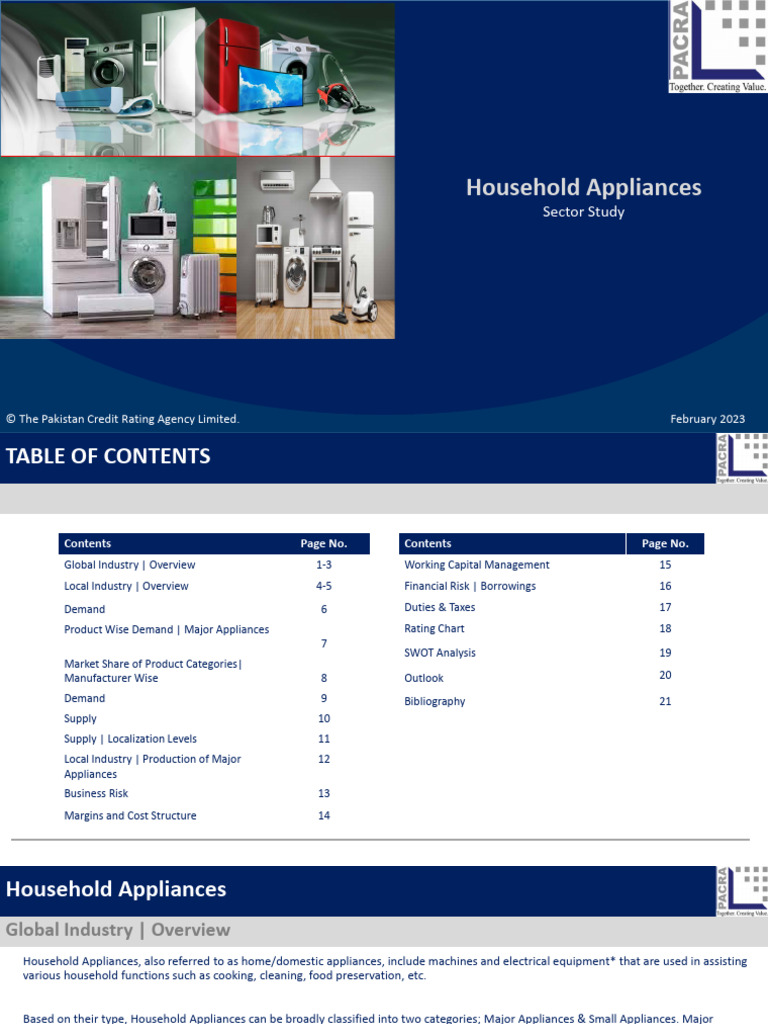 Household Appliances - PACRA Research - Feb'23 - 1677762853 | PDF