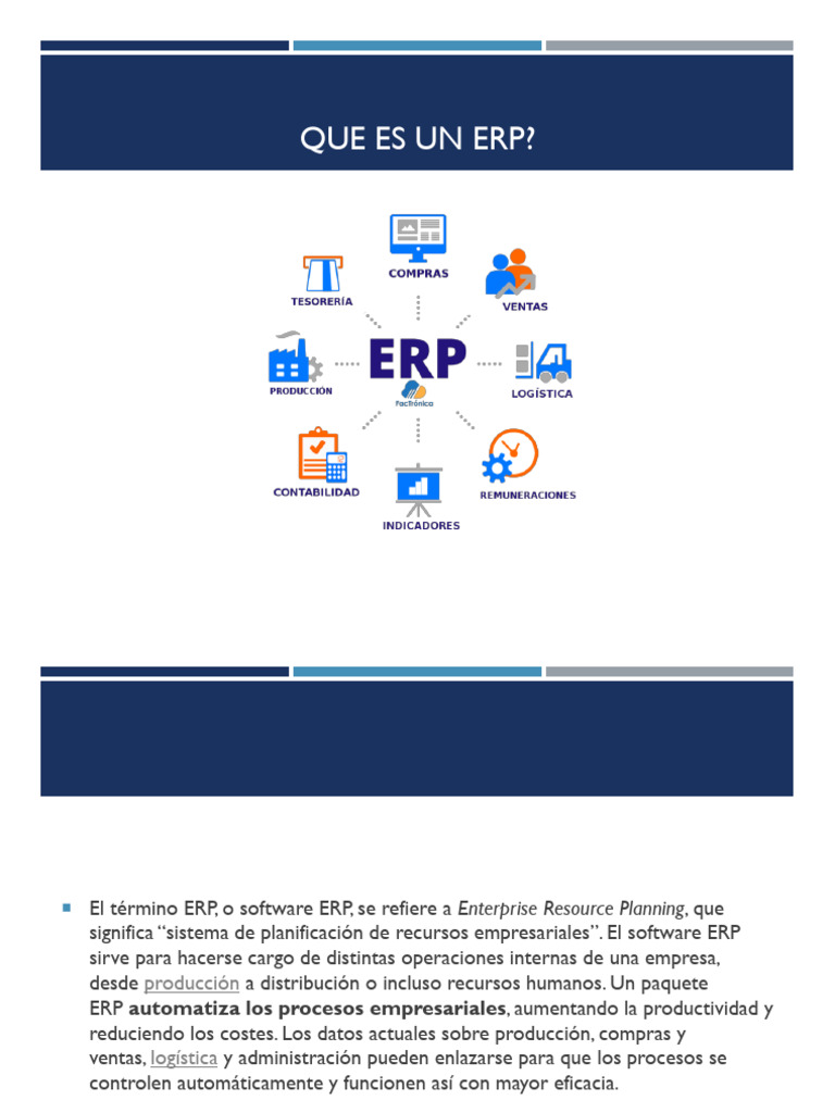 Qué es un ERP y sus funciones | PDF