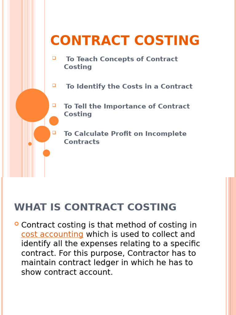 Contract Costing | PDF