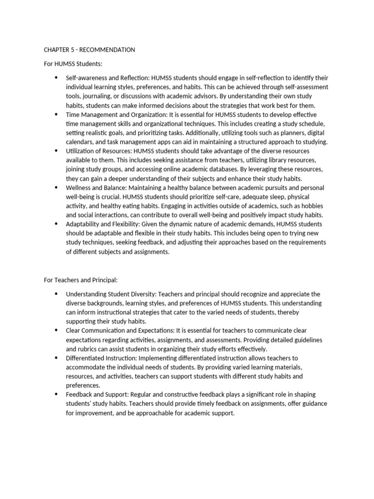 Chapter 5 RECOMMENDATION | PDF